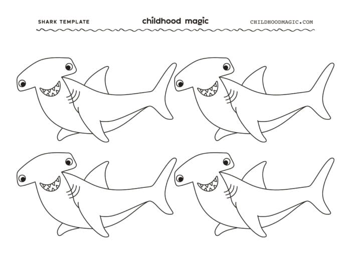 Shark Template- Free Printable for Kids - Childhood Magic