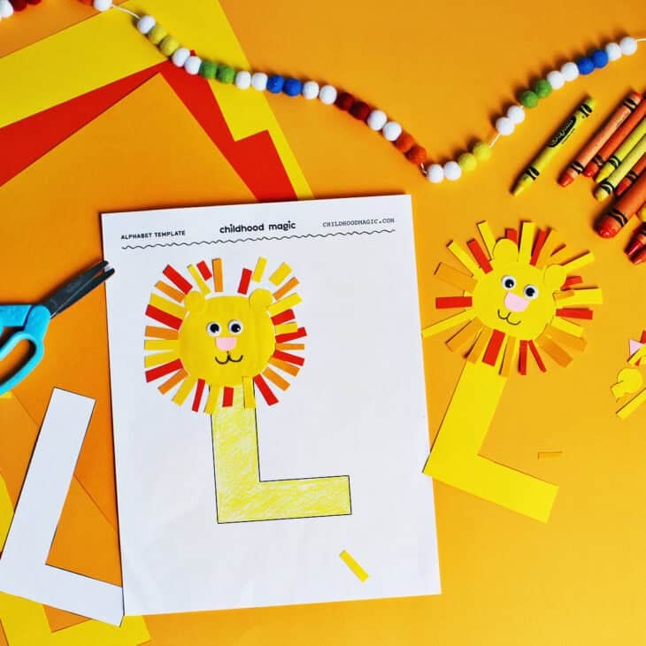 L is for Lion- a Free Printable Letter Activity - Childhood Magic
