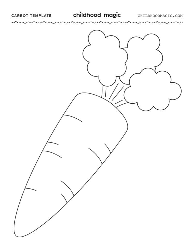 Carrot Template- Free Printable - Childhood Magic