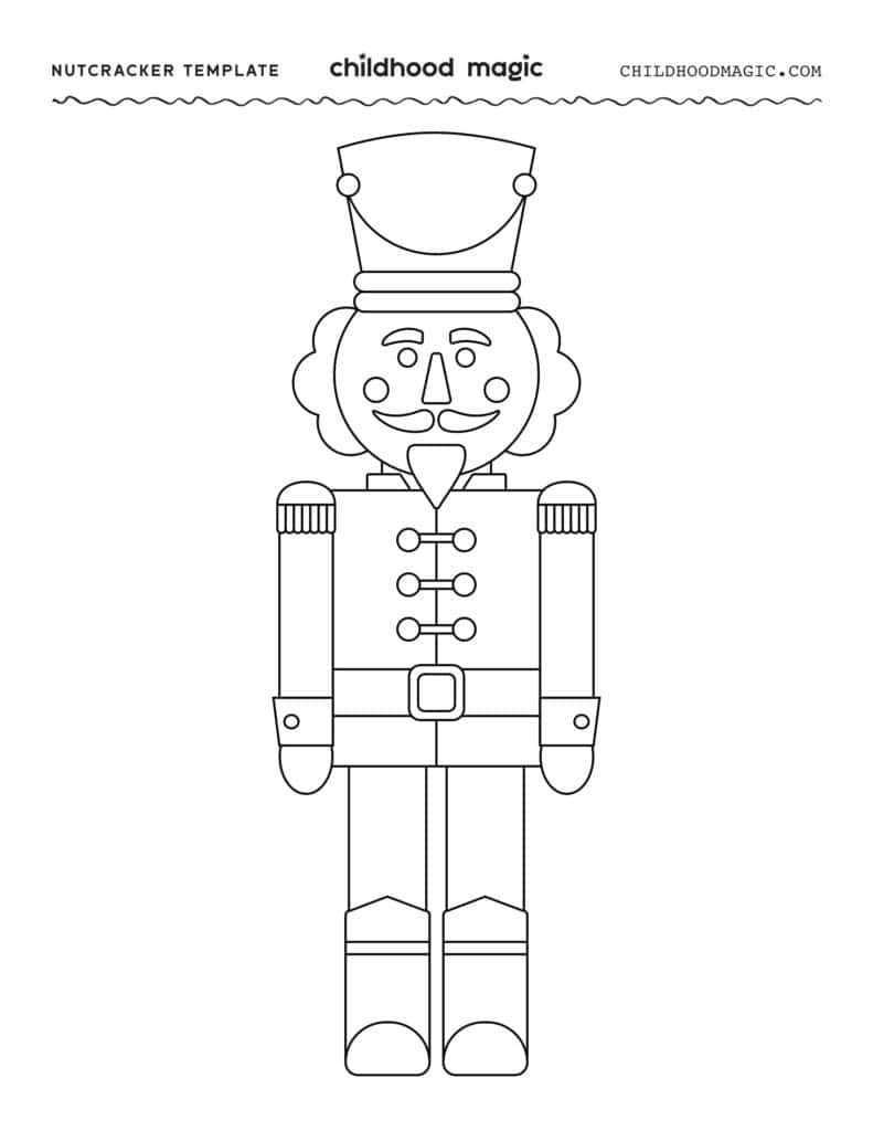 Nutcracker Coloring Page - Free Printable Template - Childhood Magic