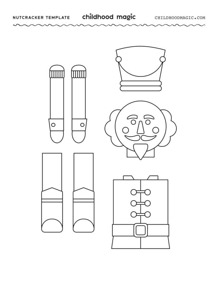 Nutcracker Coloring Page - Free Printable Template - Childhood Magic