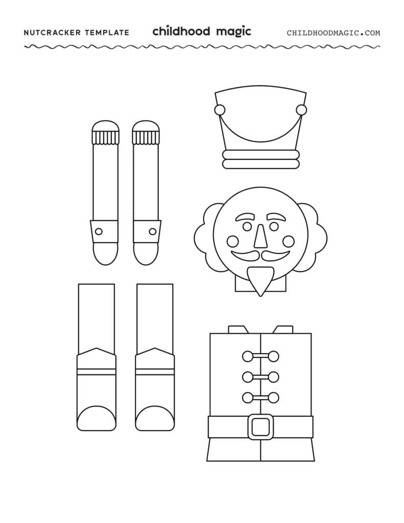 Nutcracker Coloring Page - Free Printable Template - Childhood Magic