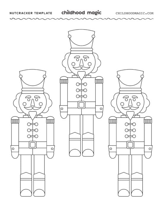 Nutcracker Coloring Page - Free Printable Template - Childhood Magic