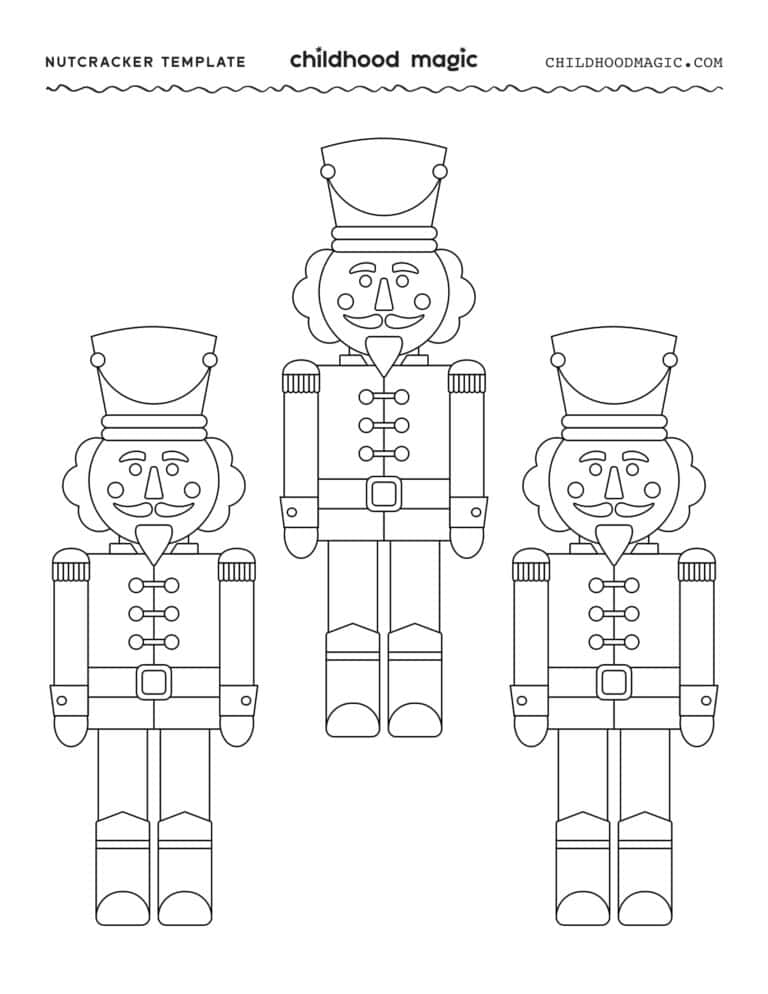Nutcracker Coloring Page - Free Printable Template - Childhood Magic