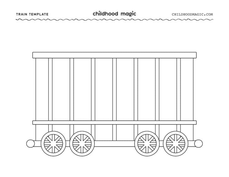 Train Coloring Page- Free Printable Template - Childhood Magic