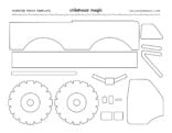 Monster Truck Coloring Page- Free Printable Template - Childhood Magic