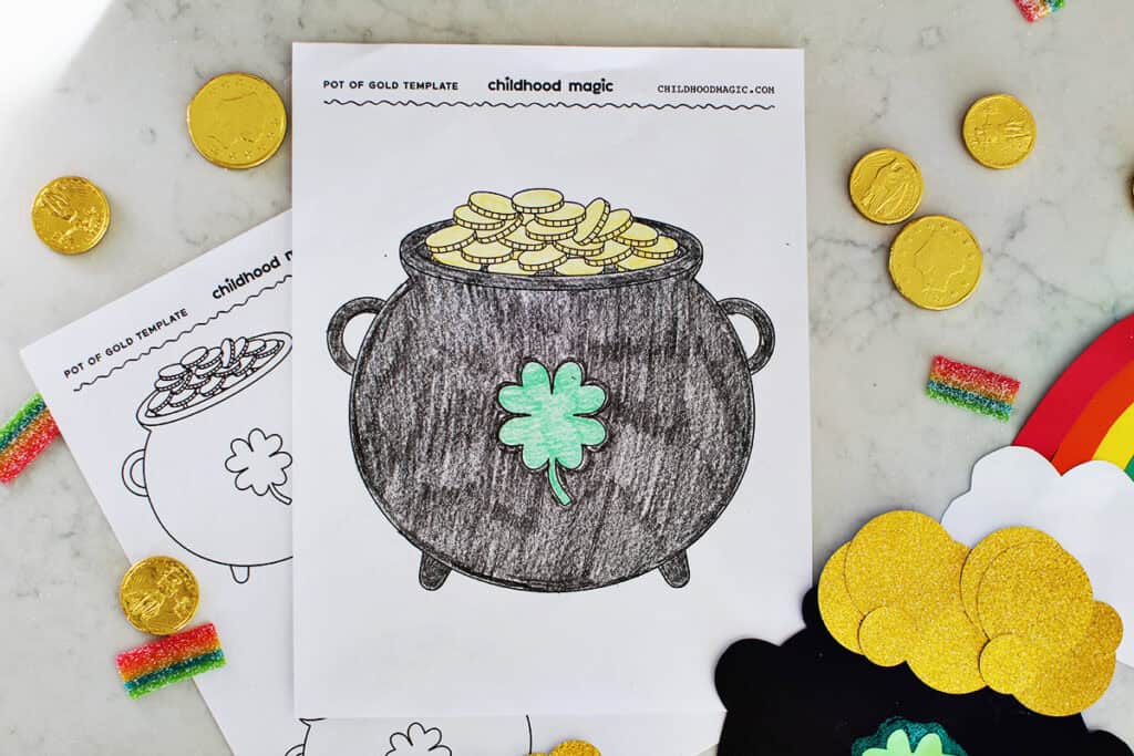 Pot of Gold Template- Free Printable - Childhood Magic