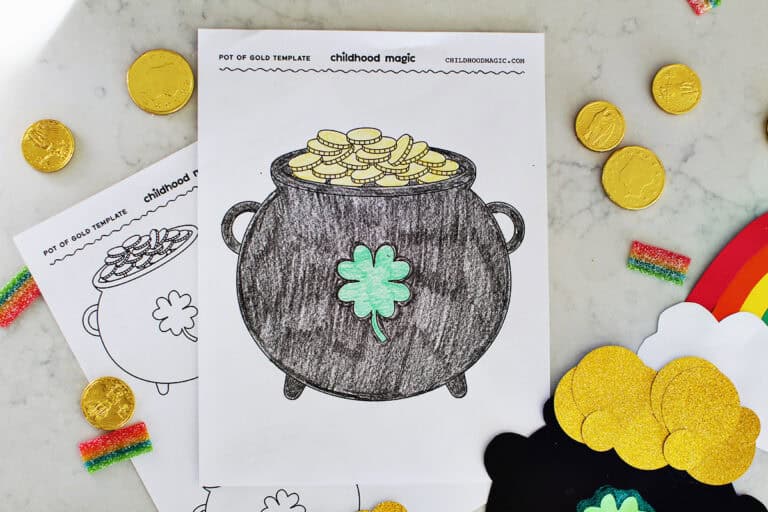 Pot of Gold Template- Free Printable - Childhood Magic