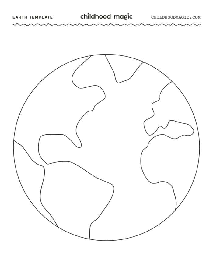 Planet Earth Printable Template - Childhood Magic