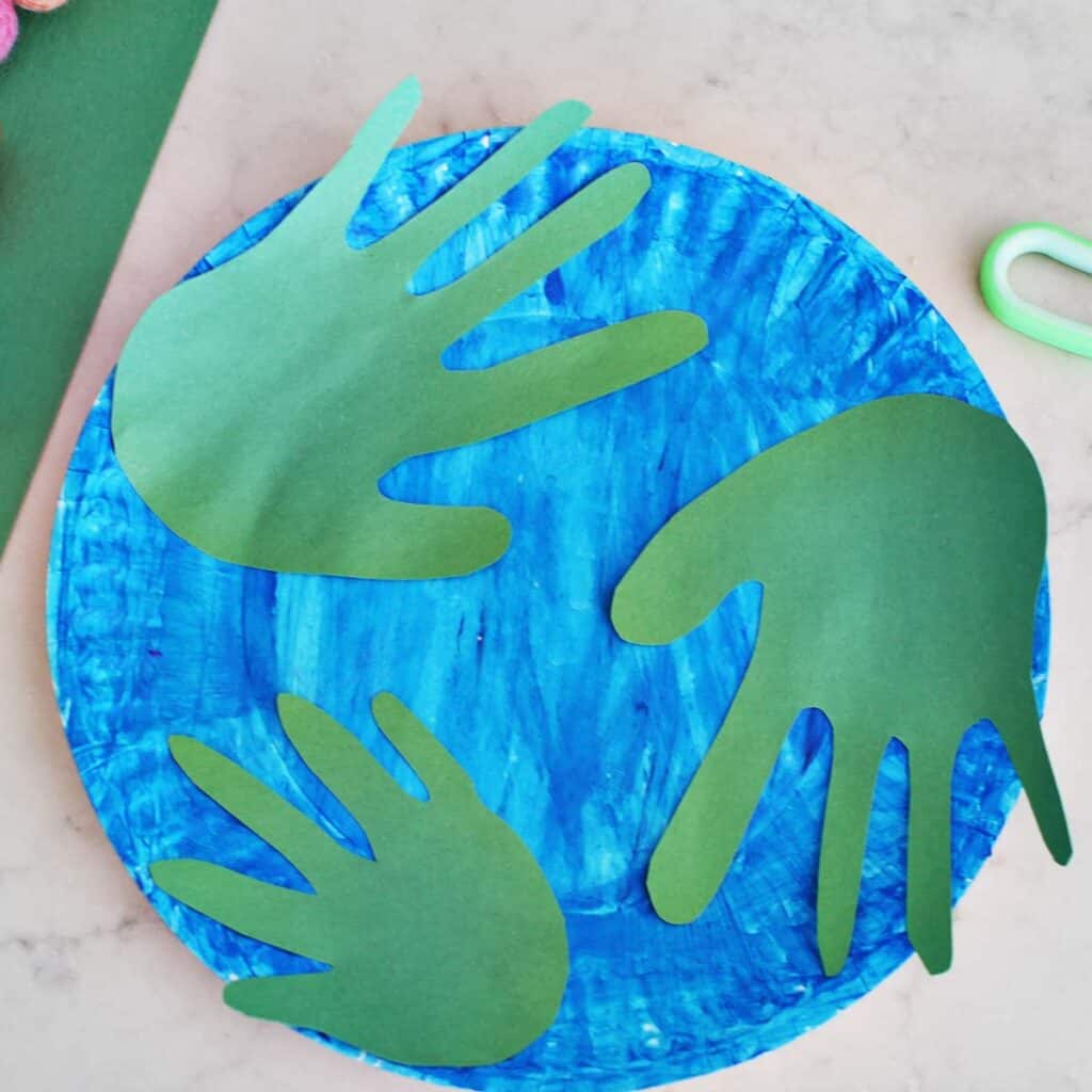 Paper Plate Earth- an Easy Earth Day Craft - Childhood Magic
