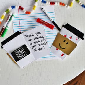 Teacher Appreciation Card- Free Printable Coffee Template - Childhood Magic